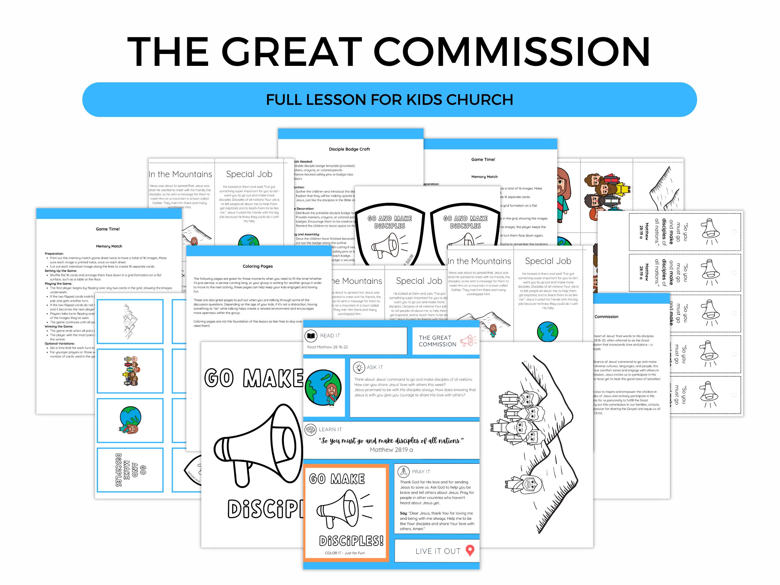 Great Commission Sunday School Lesson Teaching Go and Make Disciples ...