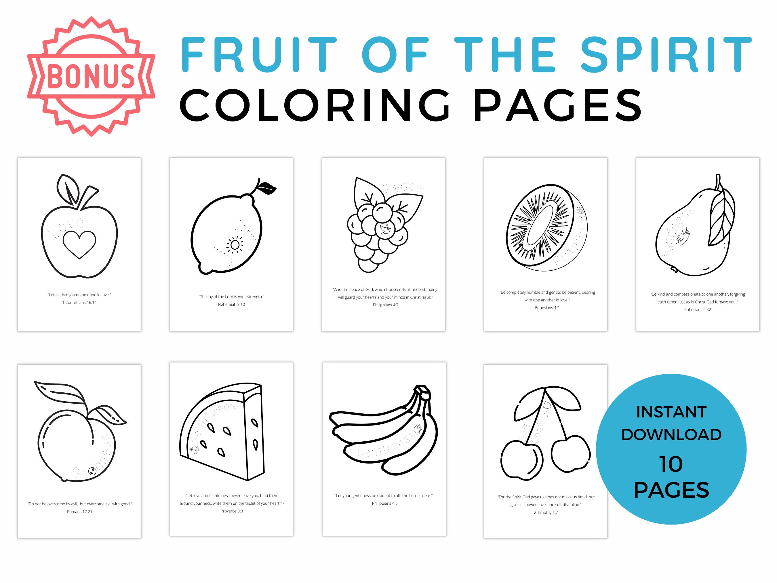 Fruit of the Spirit Paper Chain Activity for Kid Interactive Fruit of ...