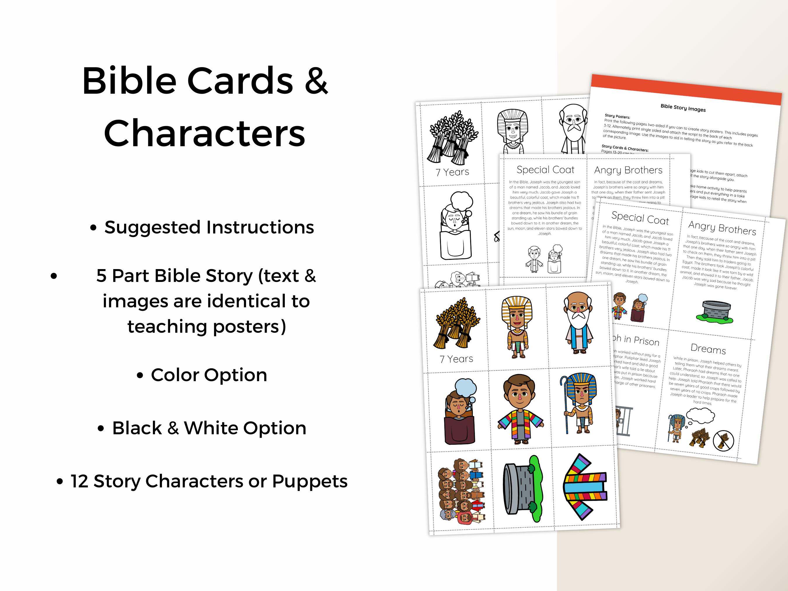 Joseph Bible Story for Sunday School Coat of Many Colors Lesson Plan ...