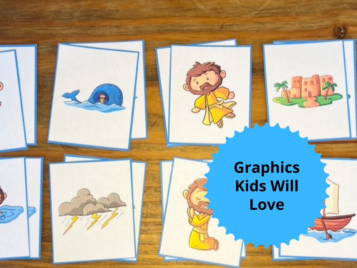 Jonah Memory Game Printable Jonah Bible Lesson for Kid Jonah Bible ...