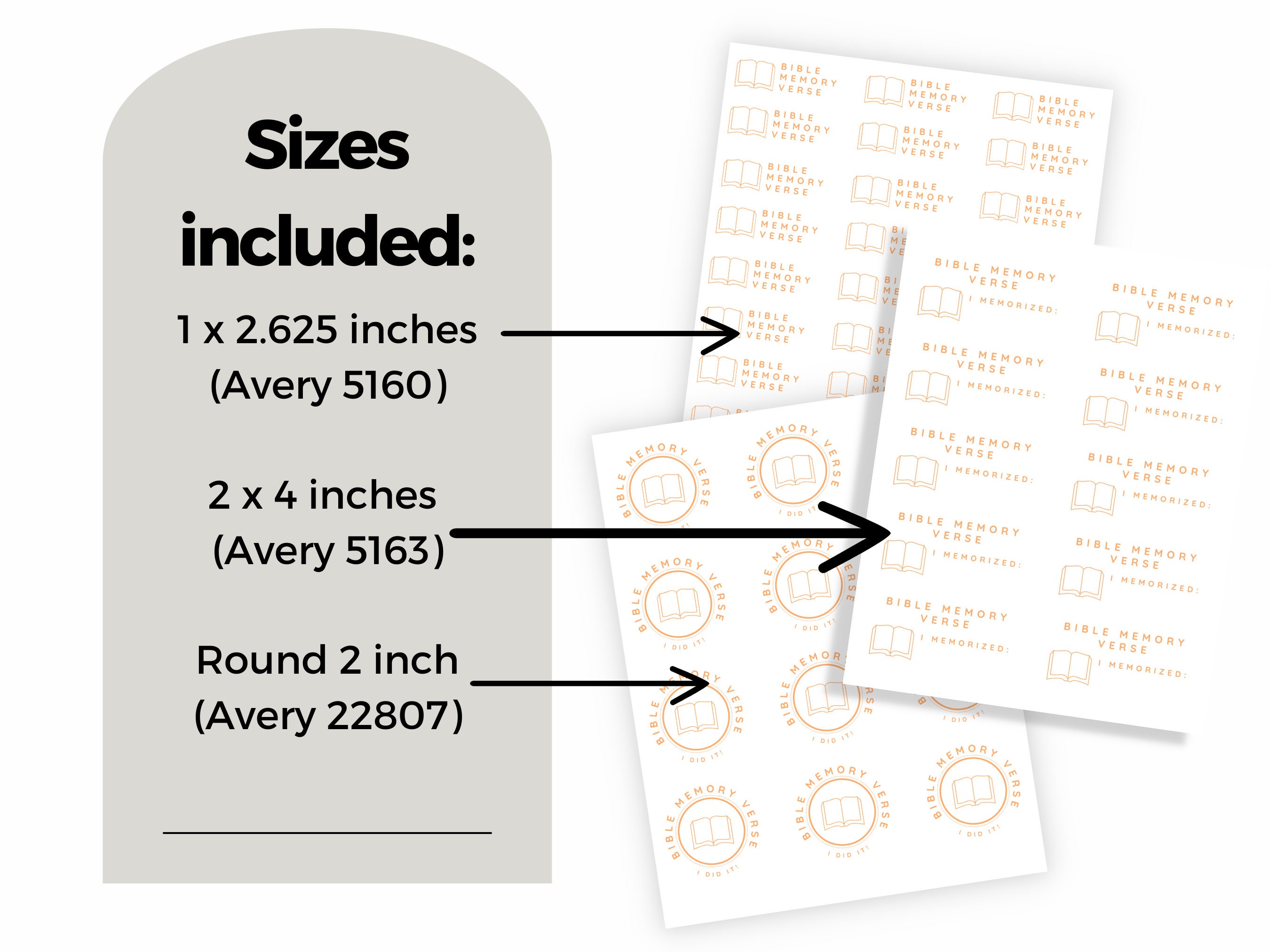 Bible Memory Verse Sticker Bible Verse Memorization Gift Children ...