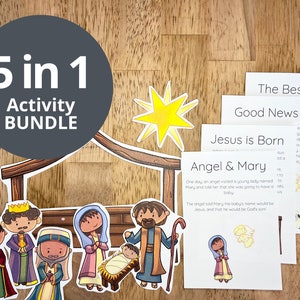 Nativity Activity Bundle Kid Nativity Craft Christmas Activity Pack ...