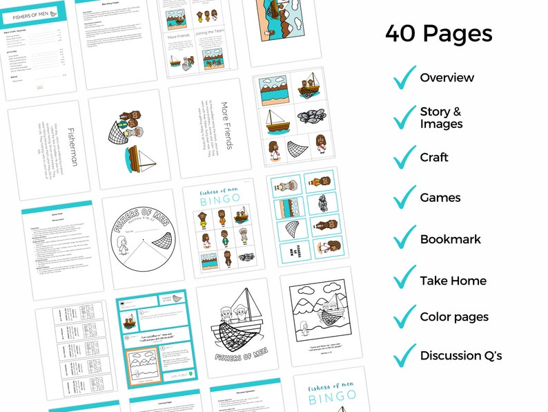 Fishers of Men Bible Story for Kid Sunday School Lesson Jesus and ...