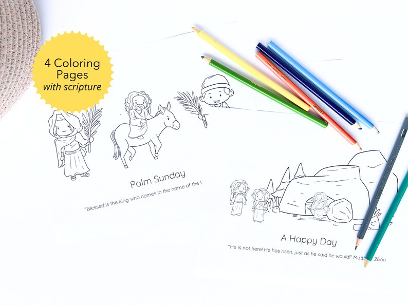 Printable Easter Activity Bundle for Kids Christian Easter Story Crafts ...