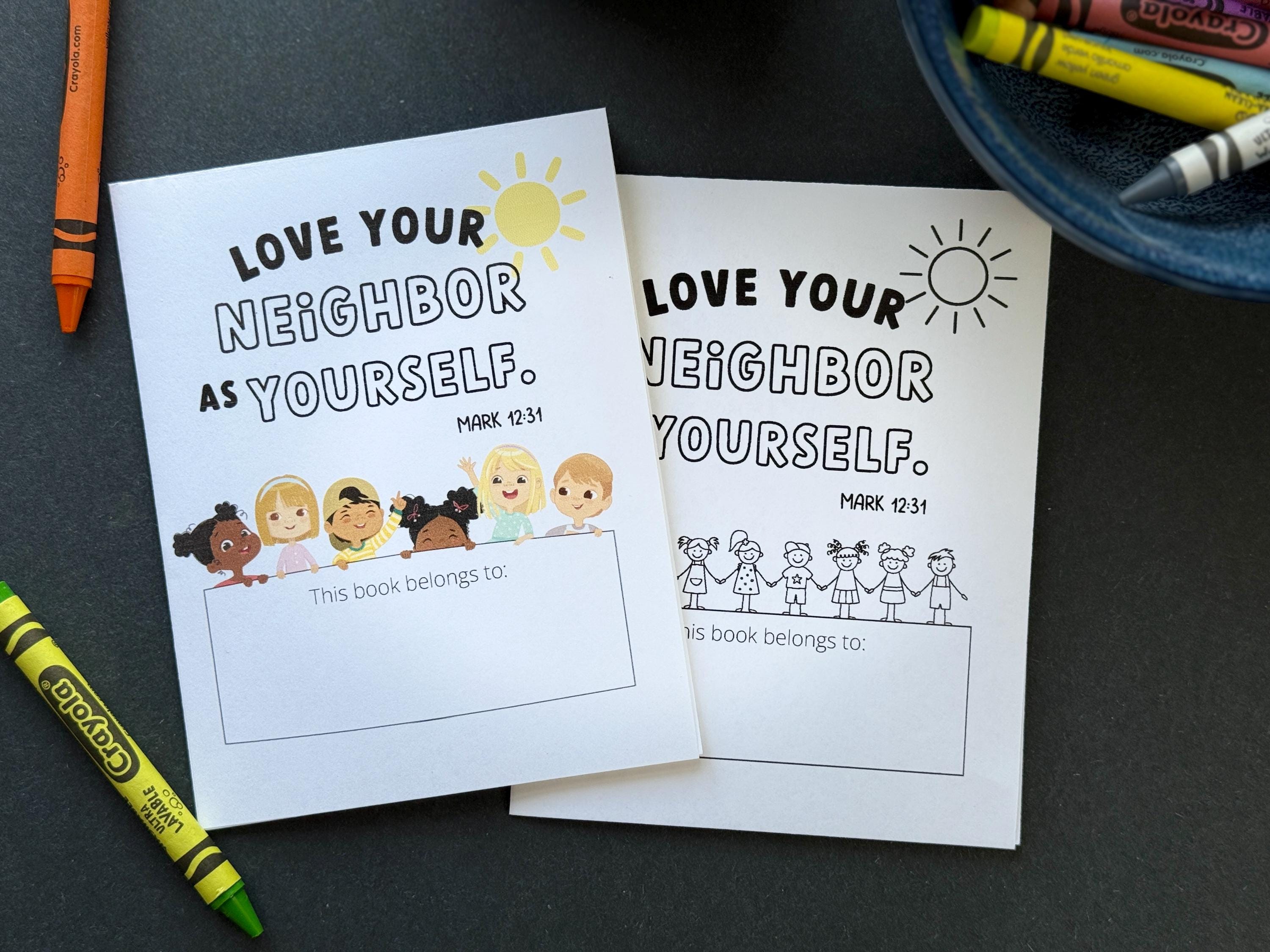 Love Your Neighbor Church Craft for Kid Sunday School Valentine ...