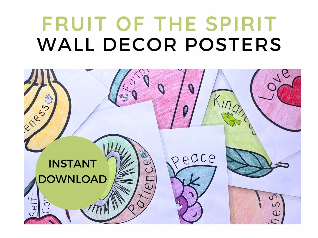 Fruit of the Spirit Wall Decor Fruit Spirit Color Sheet Fruit of the ...