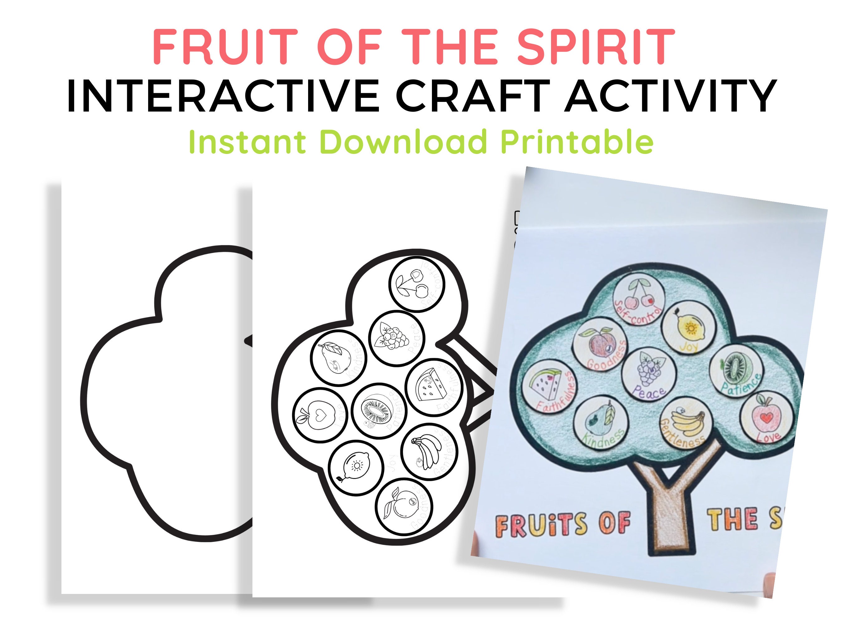Fruit of the Spirit Craft Activity Teaching Fruits of the Spirit to Kid ...