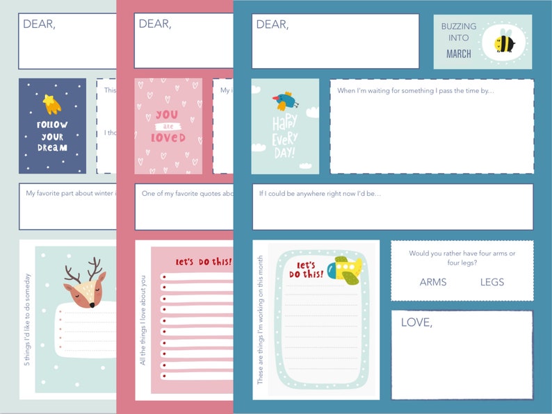 Pen Pal Kit Grandparent Penpal Kit Letter Writing Kit for Kids - Etsy ...