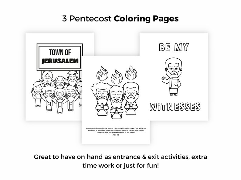 Pentecost Bible Lesson for Kid Acts Bible Story Curriculum for Children ...