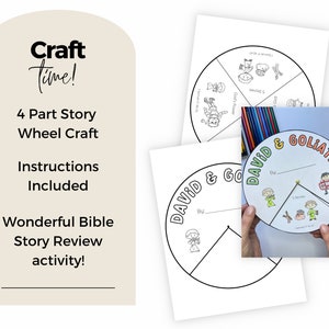 David and Goliath Story Wheel Craft Sunday School Activity for Kid ...