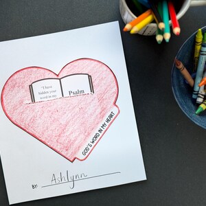 Valentines Day Bible Craft for Kid Christian Valentine Church Craft for ...