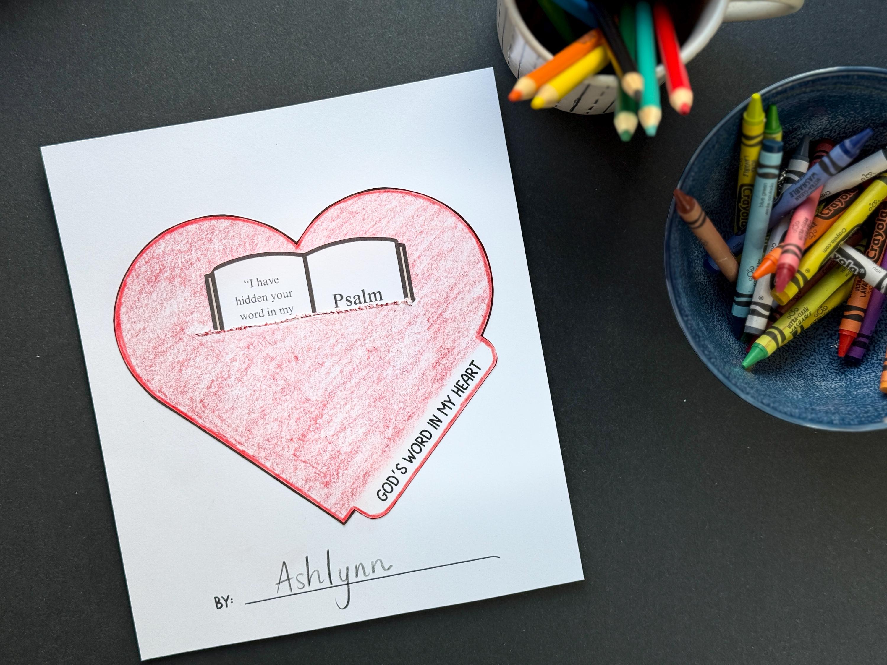 Valentines Day Bible Craft for Kid Christian Valentine Church Craft for ...