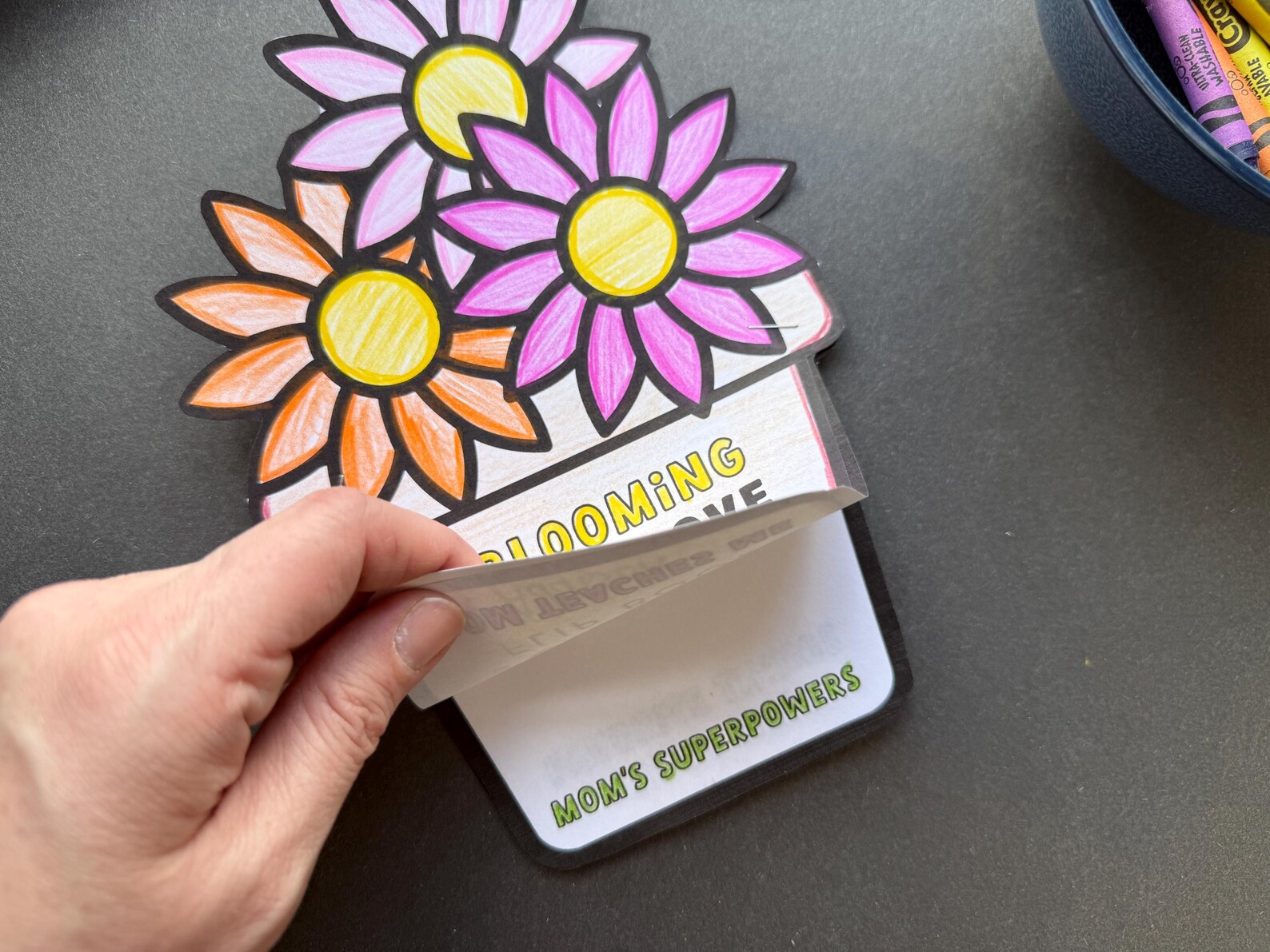 Mothers Day Craft for Classroom Mom Gift Idea Preschool Flower Card for ...