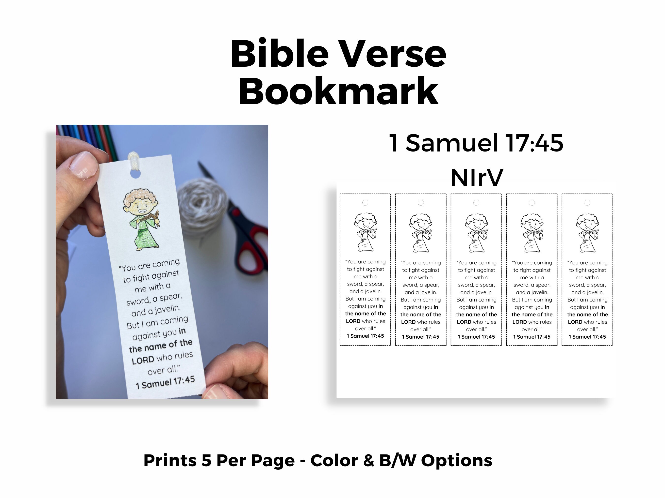 David and Goliath Scripture How to Teach Kids Bible Memory Bible Verse ...