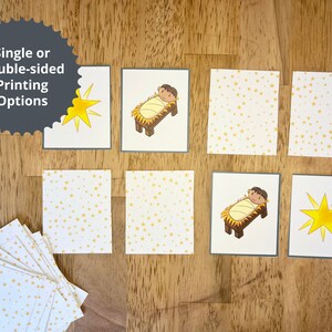 Nativity Memory Match Game for Kid Sunday School Christmas Nativity ...