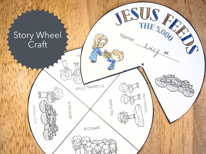 Jesus Feeds the 5000 Craft Activity Sunday School Art Project Miracle ...