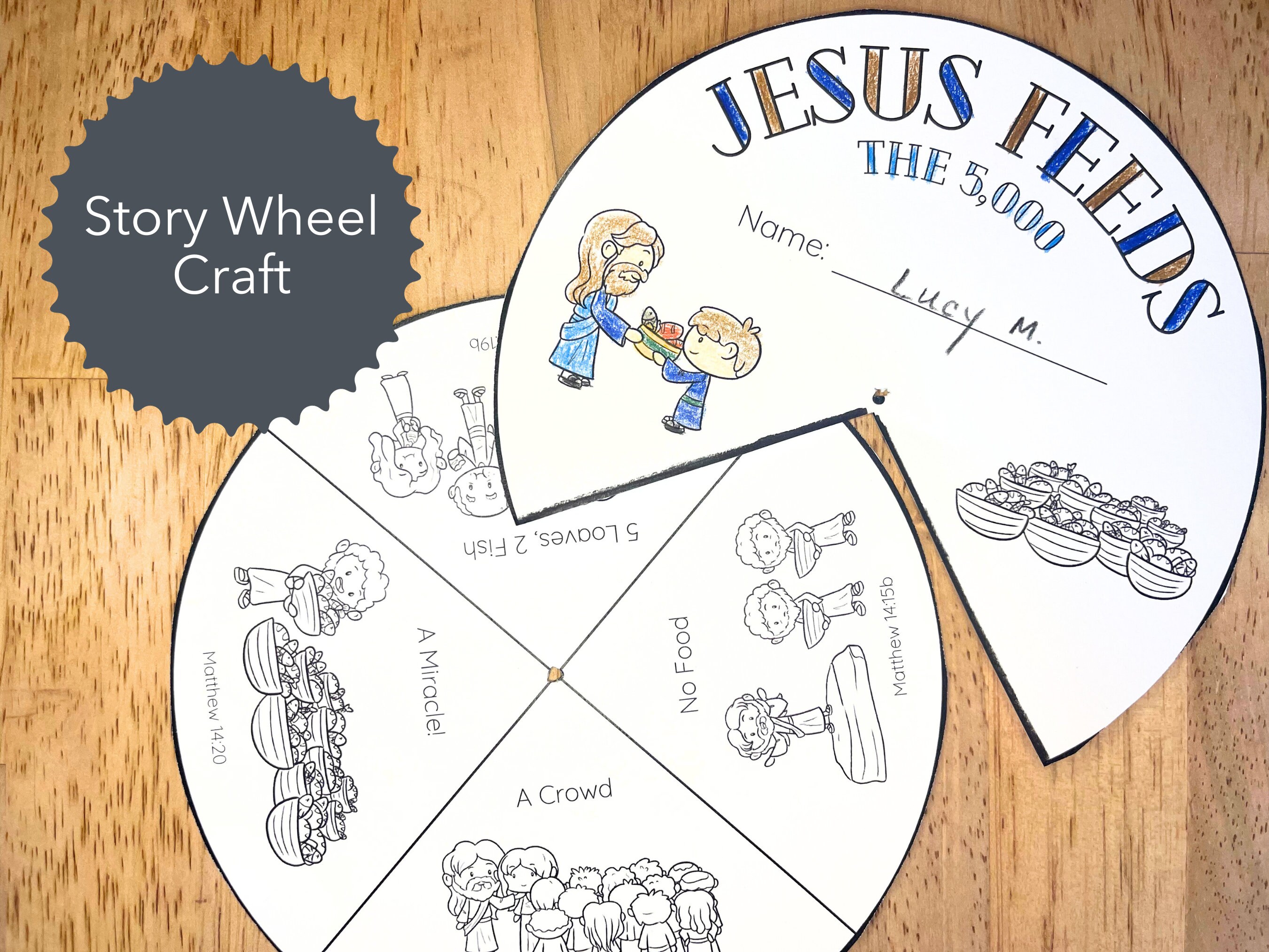 Jesus Feeds the 5000 Craft Activity Sunday School Art Project Miracle ...