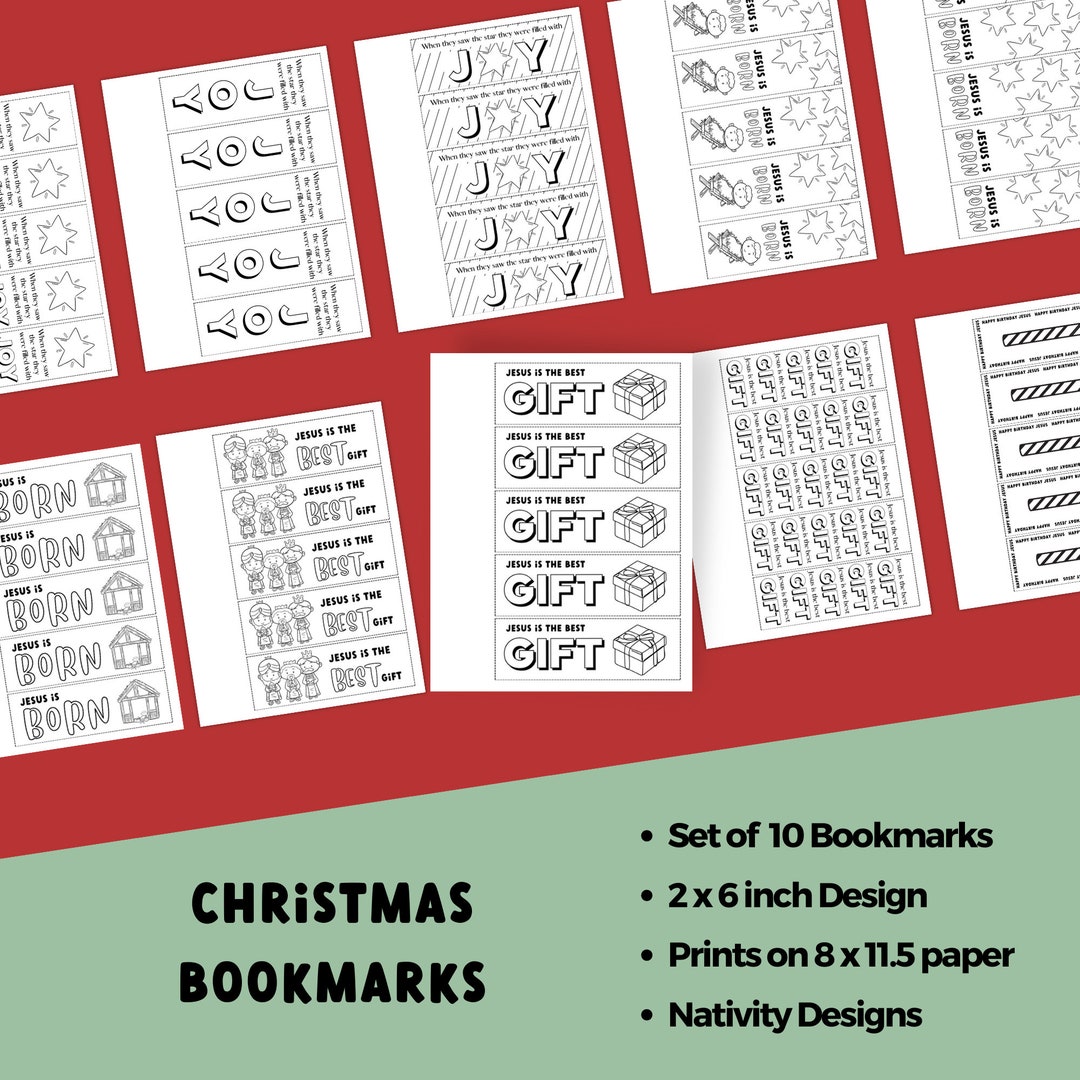 Nativity Bookmark Family Craft Childrens Holiday Activity Christmas ...