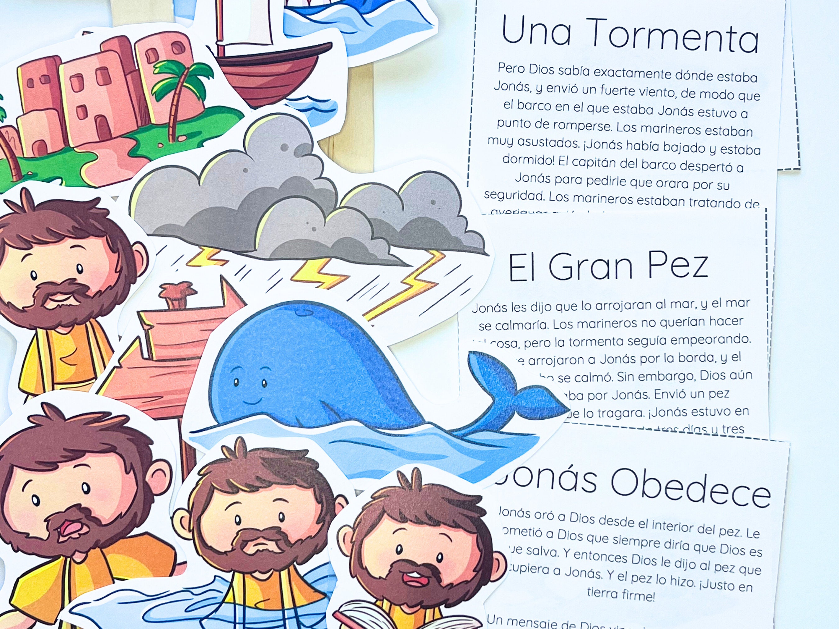 Jonah and the Whale Bible Story in Spanish Jonah and the Big Fish ...