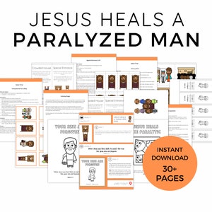 Jesus Heals a Paralyzed Man Teaching Materials for Jesus Miracle ...