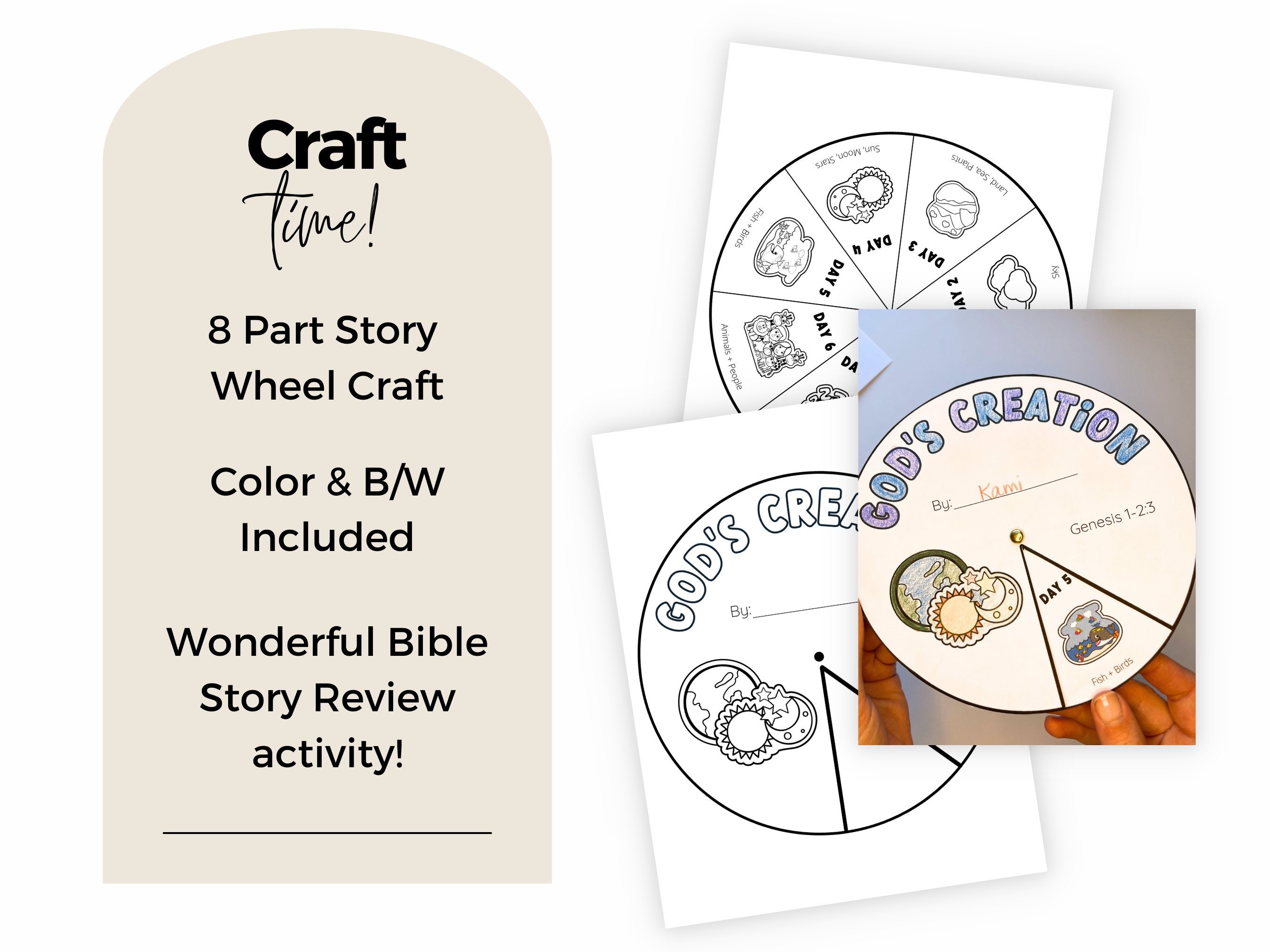 Creation Bible Story Lesson for Kid Church Seven Day of Creation ...