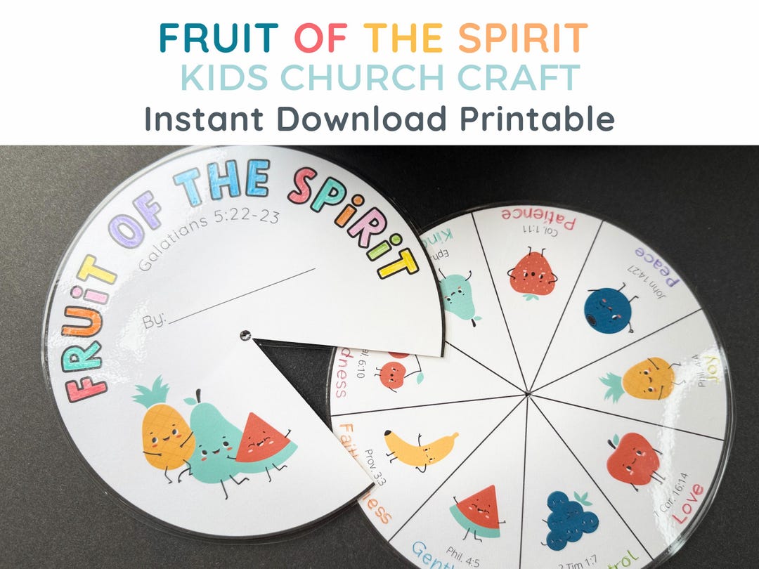 Fruit Spirit Craft Wheel Printable PDF Download Religious Activity for ...