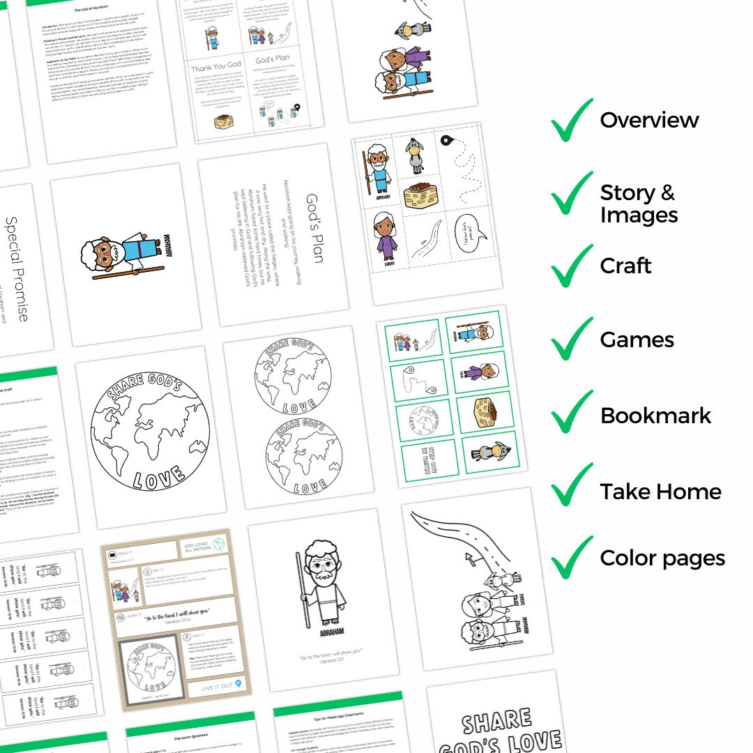 Abraham Journey Bible Lesson for Kid Abraham Obeys God Sunday School ...