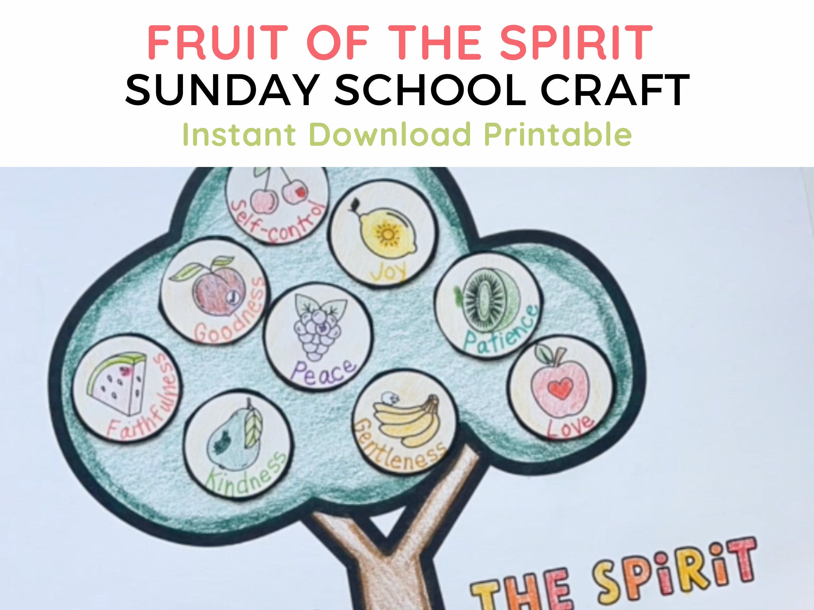 Fruit of the Spirit Craft Activity Teaching Fruits of the Spirit to Kid ...