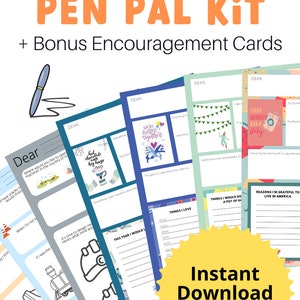 Letter for Kid Pen Pal Kit for Kid Penpal Stationary Long Distance ...