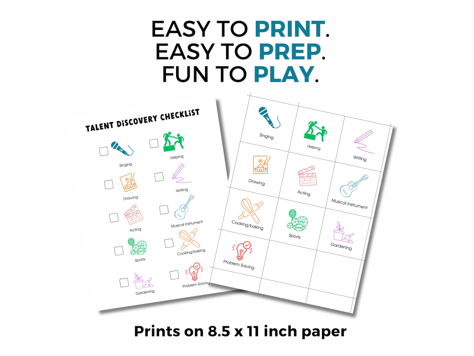 Parable of the Talents Memory Match Game for Kid Church Printable ...