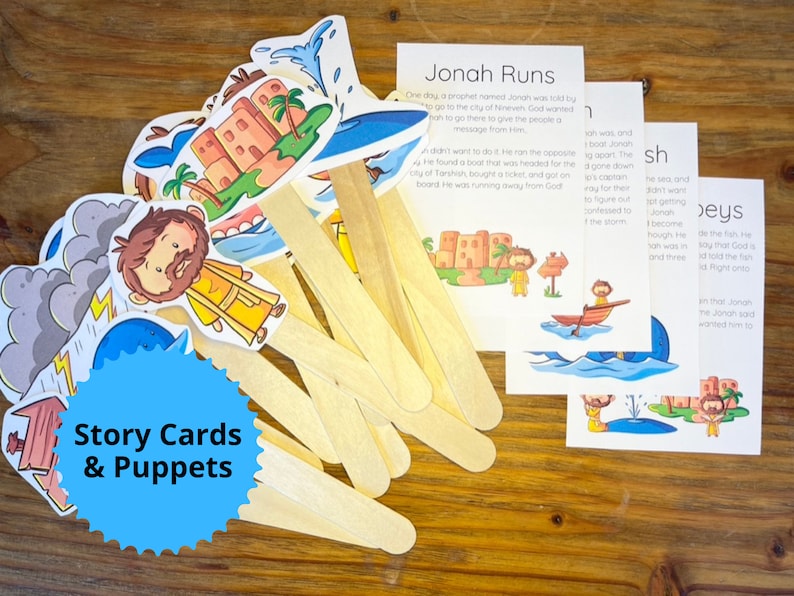 Jonah Activity Bundle for Kid Jonah and the Whale Game and Craft for ...