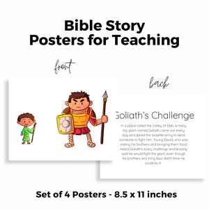David and Goliath Bible Story Lesson for Kid Church Bible Lesson on ...