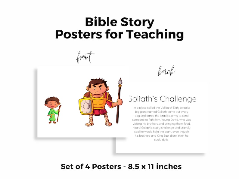 David and Goliath Bible Story Lesson for Kid Church Bible Lesson on ...
