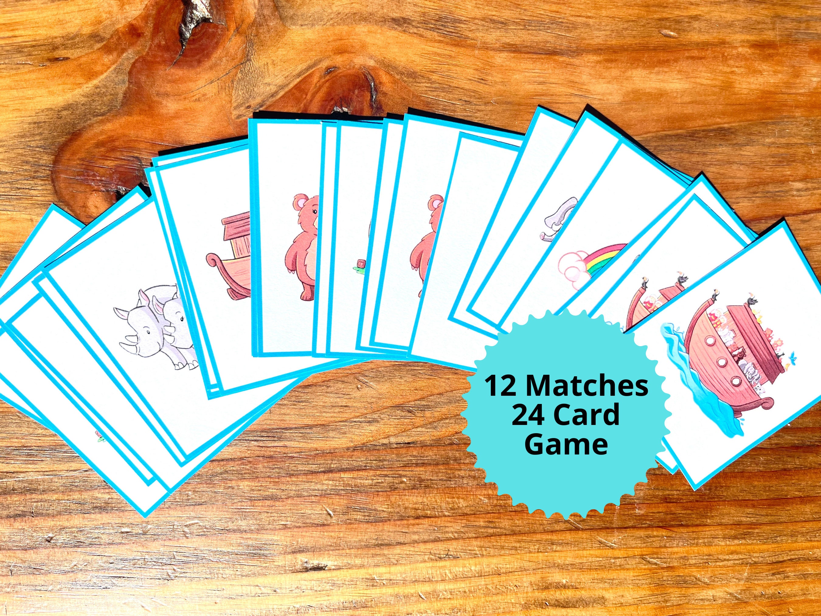 Bible Memory Game for Kid Noahs Ark Game Printable Bible Story Lesson ...