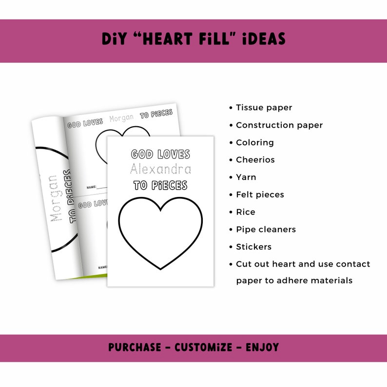 Custom God Loves Me Craft Jesus Loves Me to Pieces Craft for Kid ...