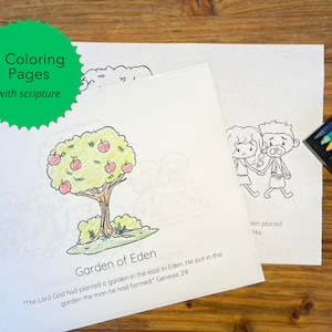 Adam and Eve Sunday School Worksheets Bible Themed Coloring Pages for ...