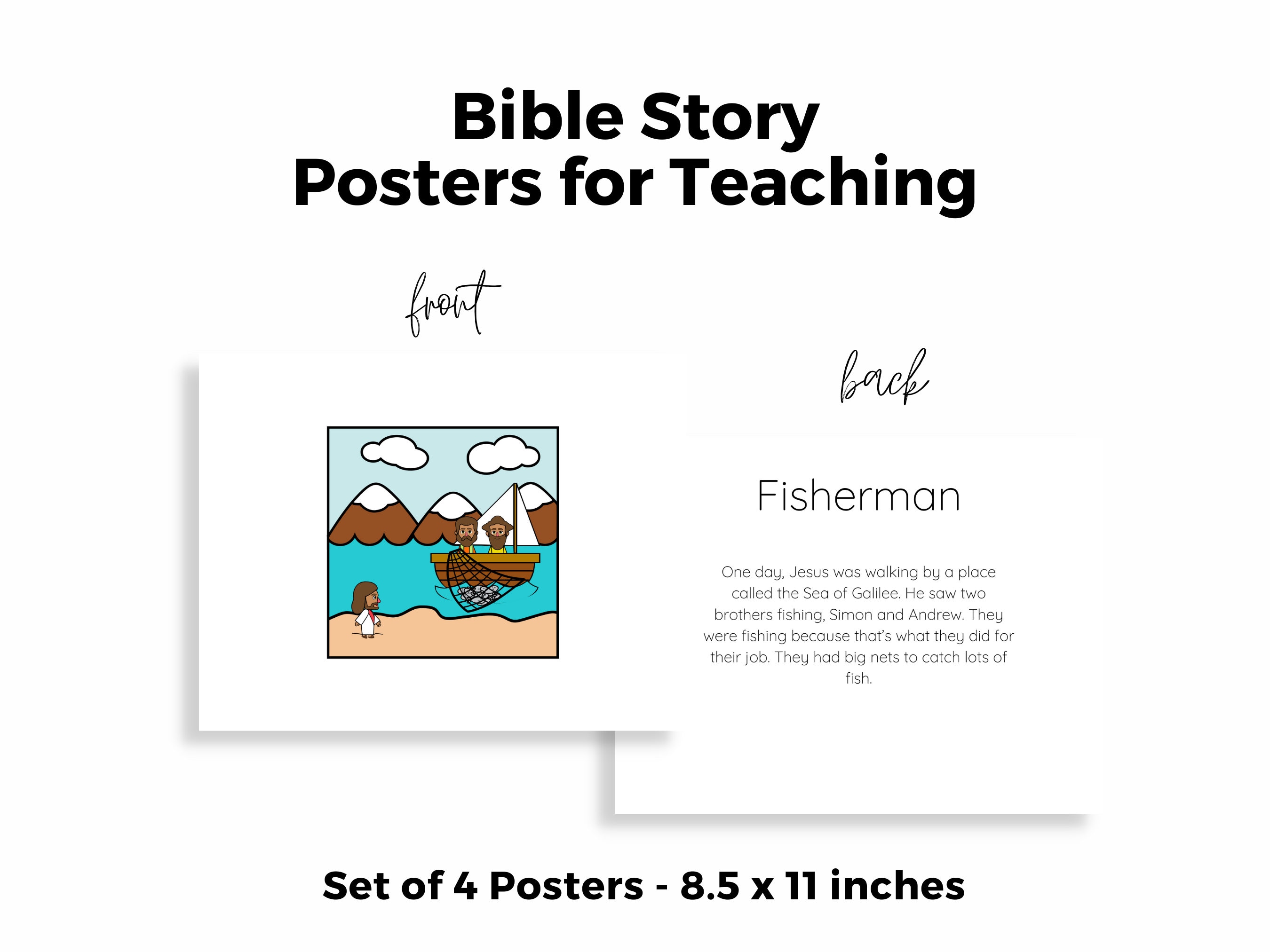 Fishers of Men Bible Story for Kid Sunday School Lesson Jesus and ...