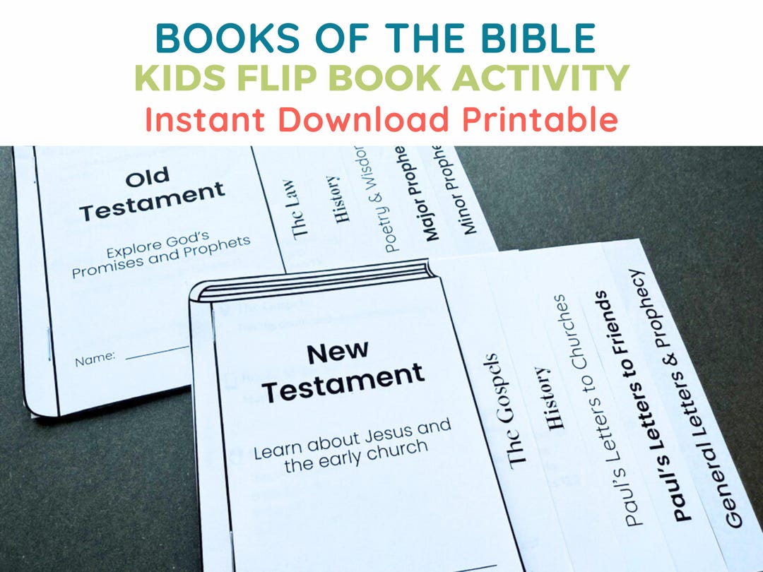 Books of the Bible Kids Craft Activity Bible Categories Memorization ...