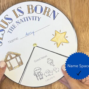 Nativity Story Wheel Craft for Kid Christmas Nativity Activity for ...