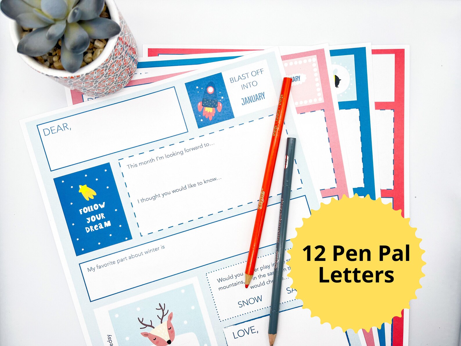 Pen Pal Kit Grandparent Penpal Kit Letter Writing Kit for Kids - Etsy