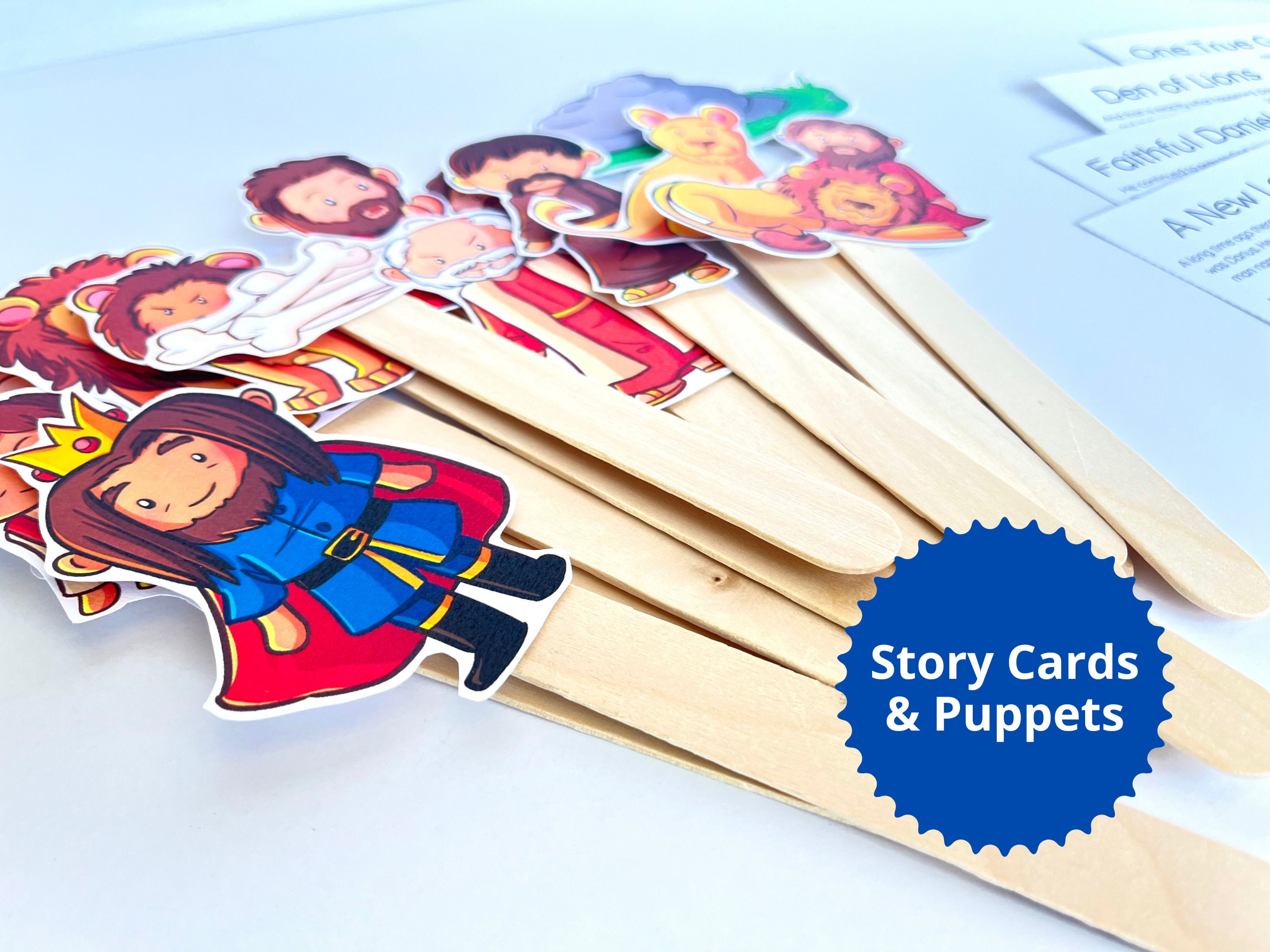 Lions Den Story Activity Page Printable Story Daniel Puppet Bible Story ...
