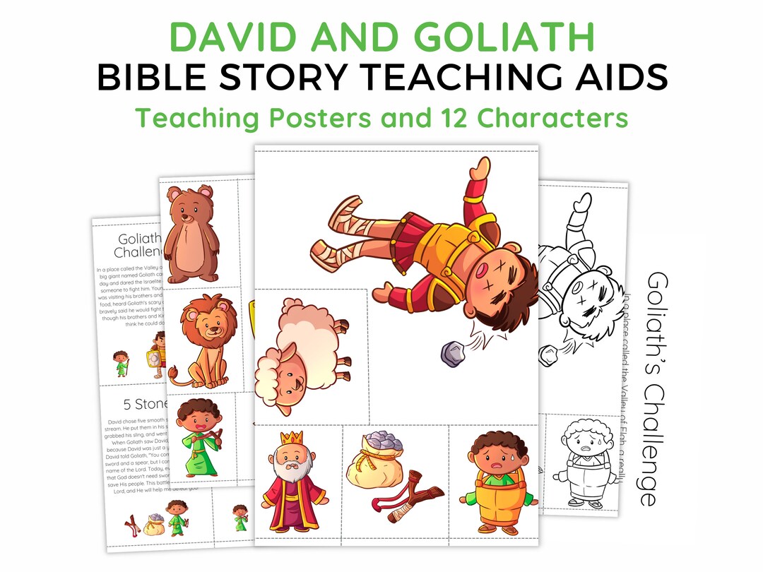 David and Goliath Bible Story Lesson for Kid Church Bible Lesson on ...