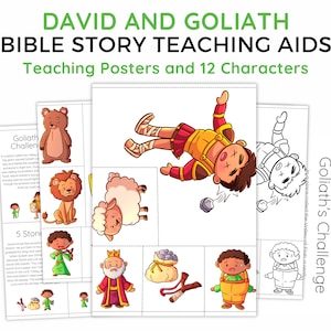 David and Goliath Bible Story Lesson for Kid Church Bible Lesson on ...