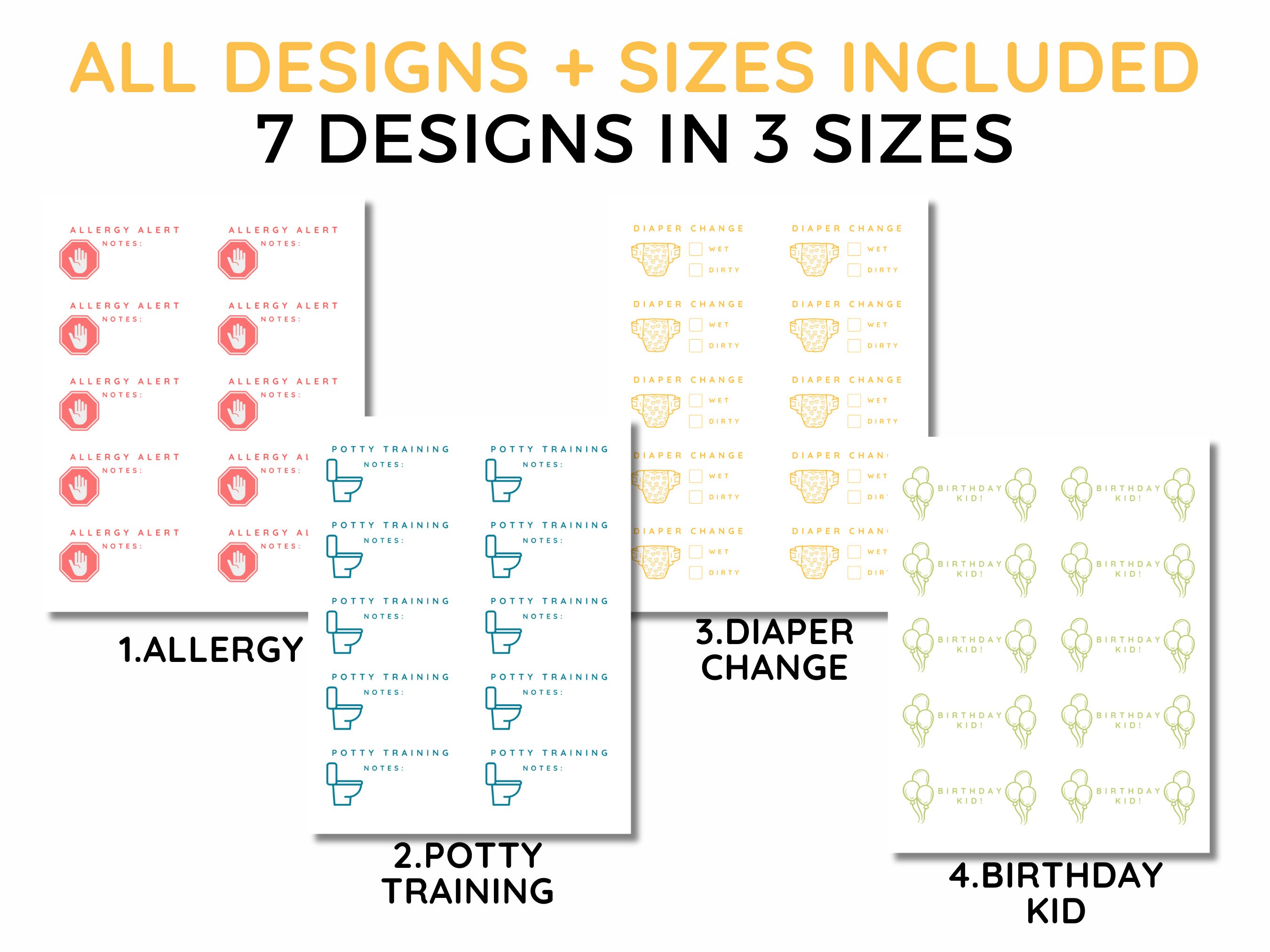 Diaper Change Printable Sticker for Nursery Church Diaper Label Infant ...