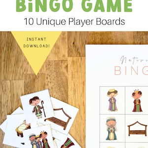 Nativity Bingo Game Printable Nativity Bible Bingo Christmas Nativity ...