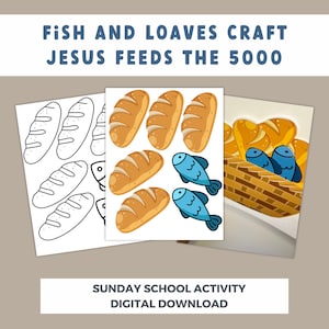Fish and Loaves Kid Craft for Sunday School Children Activity ...