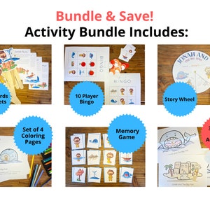 Jonah and the Whale Game Sunday School Bible Story Bingo Printable ...