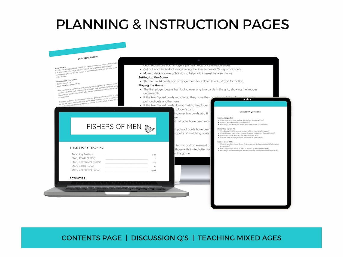 Fishers of Men Bible Story for Kid Sunday School Lesson Jesus and ...