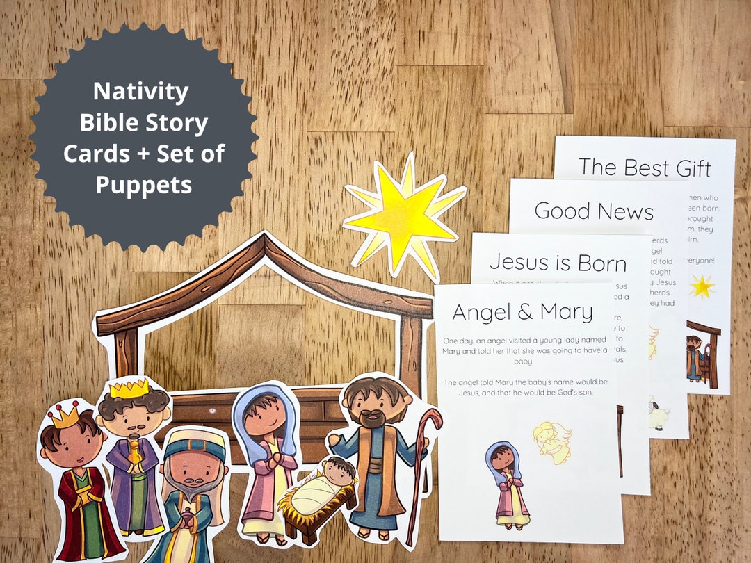 Christian Christmas Nativity Puppet Set Christmas Puppet DIY Printable ...