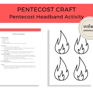 DIY Pentecost Headband Craft Activity Christian Kid Acts 2 Sunday ...